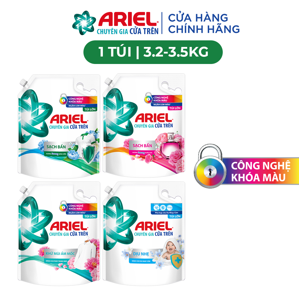 Ariel Matic Nước Giặt Cửa Trên Túi 3.5KG/ 3.2KG: Nắng sớm 3.5kg (NEW) | Shopee Việt Nam
