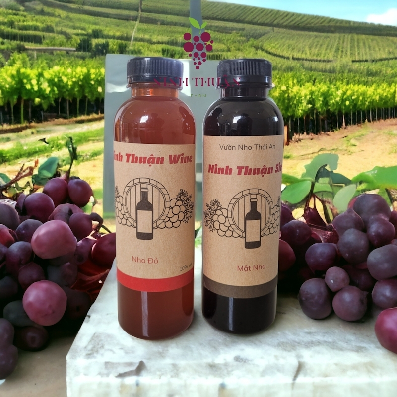 Combo 2 chai mật nho và nước nho đỏ Vườn Nho Ninh Thuận | Shopee Việt Nam
