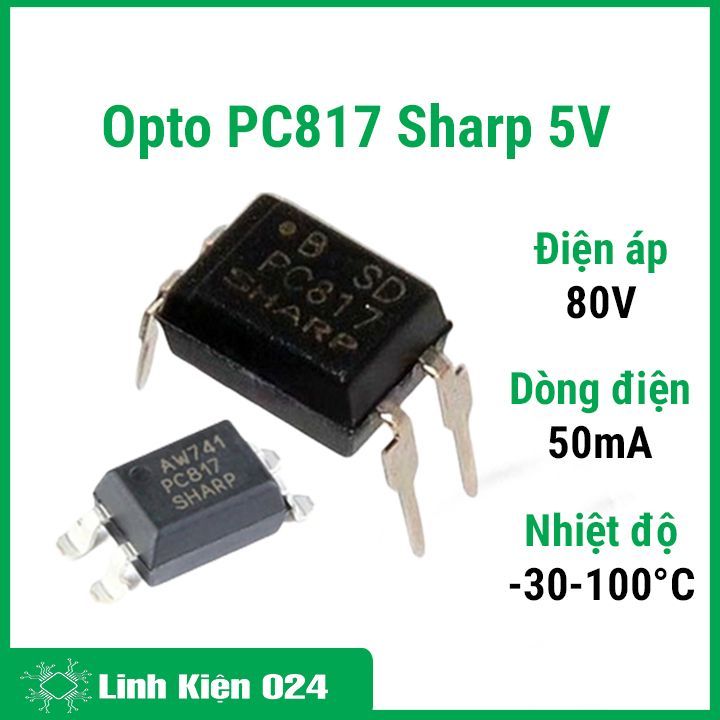 Sản phẩm Opto PC817 Sharp 5V 5mA | Shopee Việt Nam