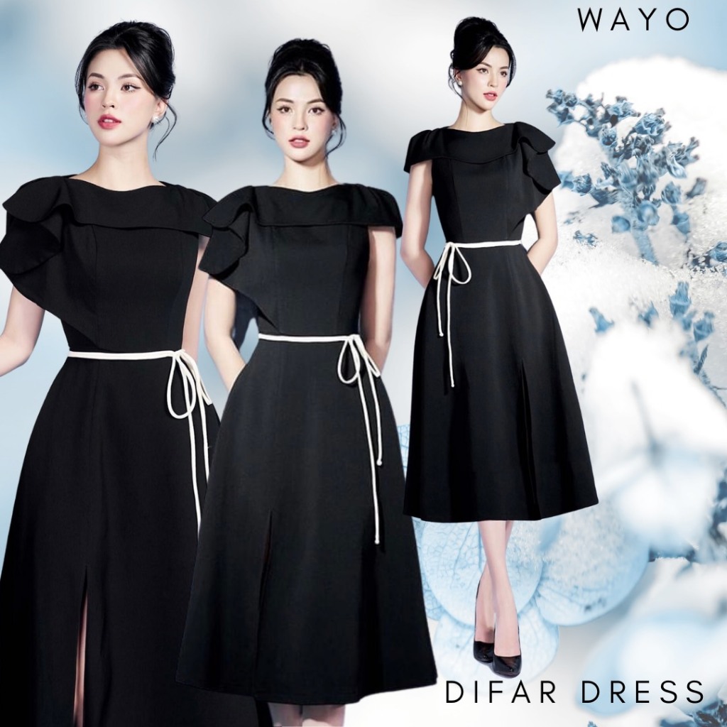 [Difar Dress] Đầm WAYO thiết kế thắt belt tôn vòng eo sang trọng thanh ...