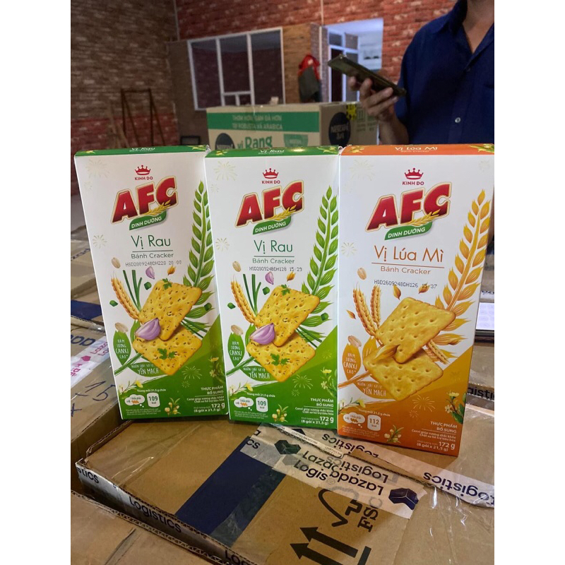 Bánh cracker AFC Dinh Dưỡng hộp 172g | Shopee Việt Nam