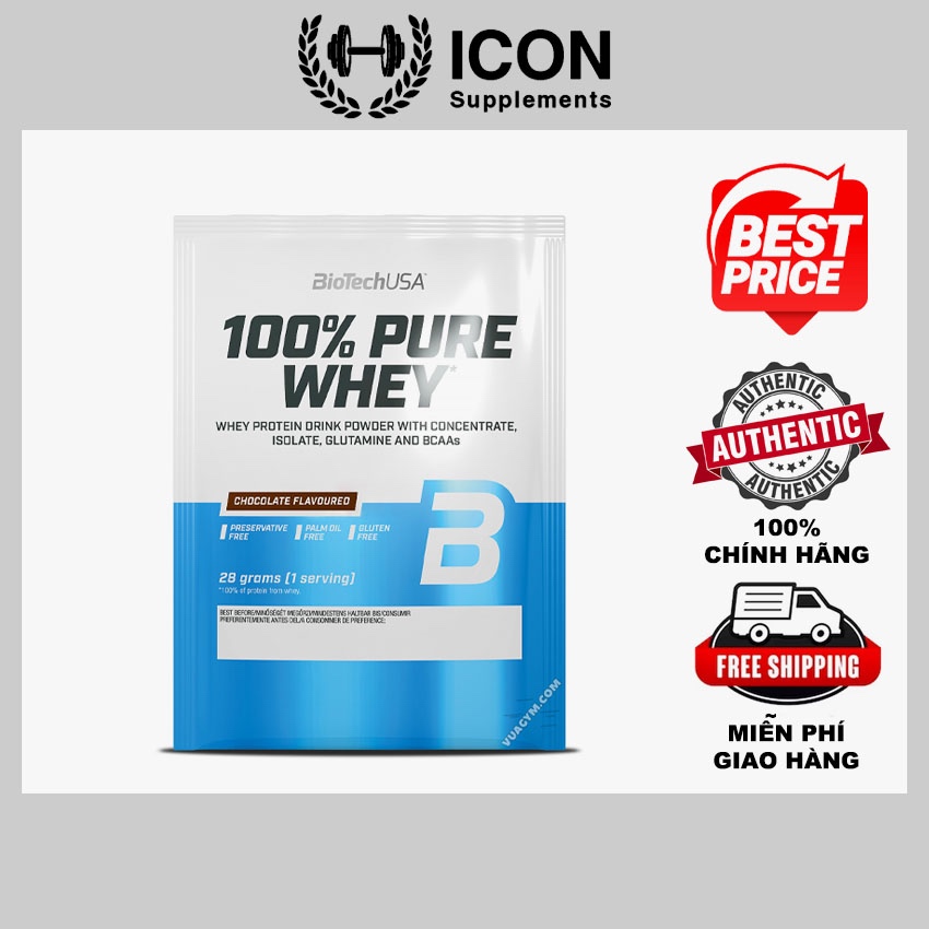 Sample BioTech USA 100% PURE WHEY PROTEIN (1serving) - Hỗ Trợ Phục Hồi ...