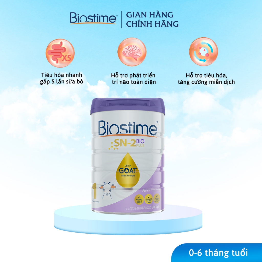 Sữa Dê Biostime Ultra Goat Số 1, cải thiện tiêu hóa tăng cường hấp thu ...
