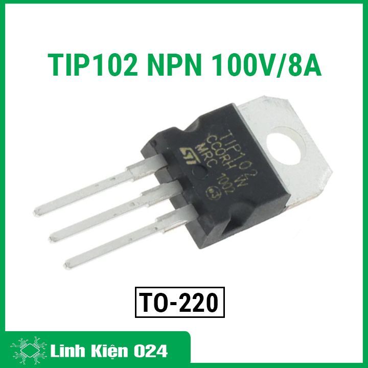 Sản phẩm TIP102 TO-220 NPN 100V/8A Darlington Transistor | Shopee Việt Nam
