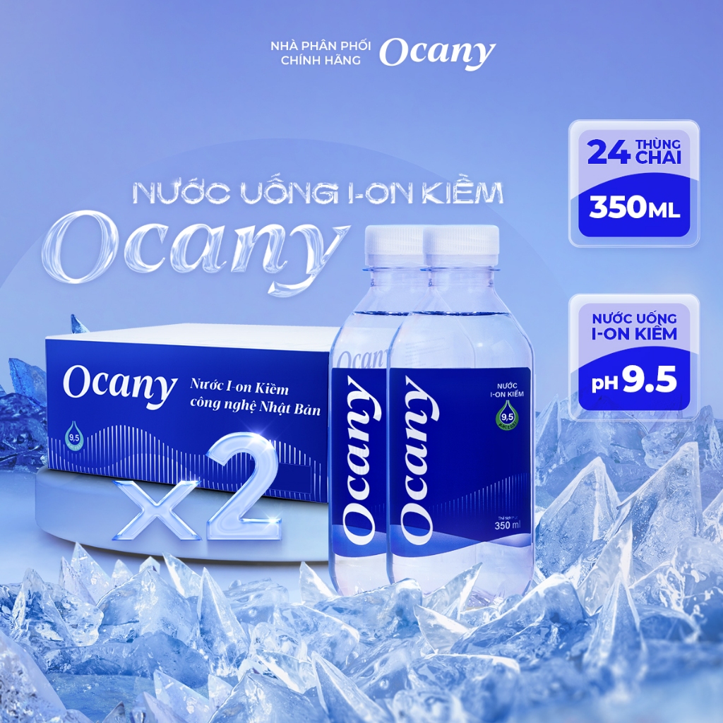 Combo 2 thùng 24 chai nước ion kiềm Ocany chai 350ml | Shopee Việt Nam