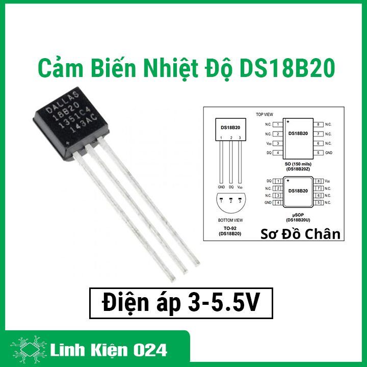 Cảm biến nhiệt độ DS18B20 | Shopee Việt Nam