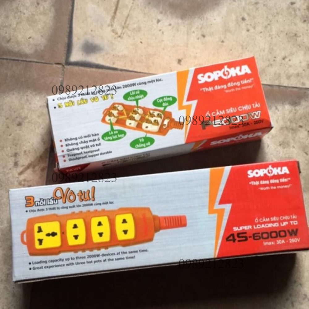 Ổ cắm SOPOKA siêu chịu tải 6000w | Shopee Việt Nam