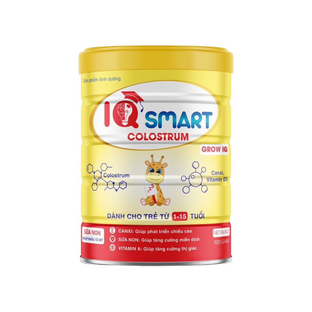 Sữa Bột IQ Smart Colostrum - Grow IQ 900g (1-15 tuổi) | Shopee Việt Nam