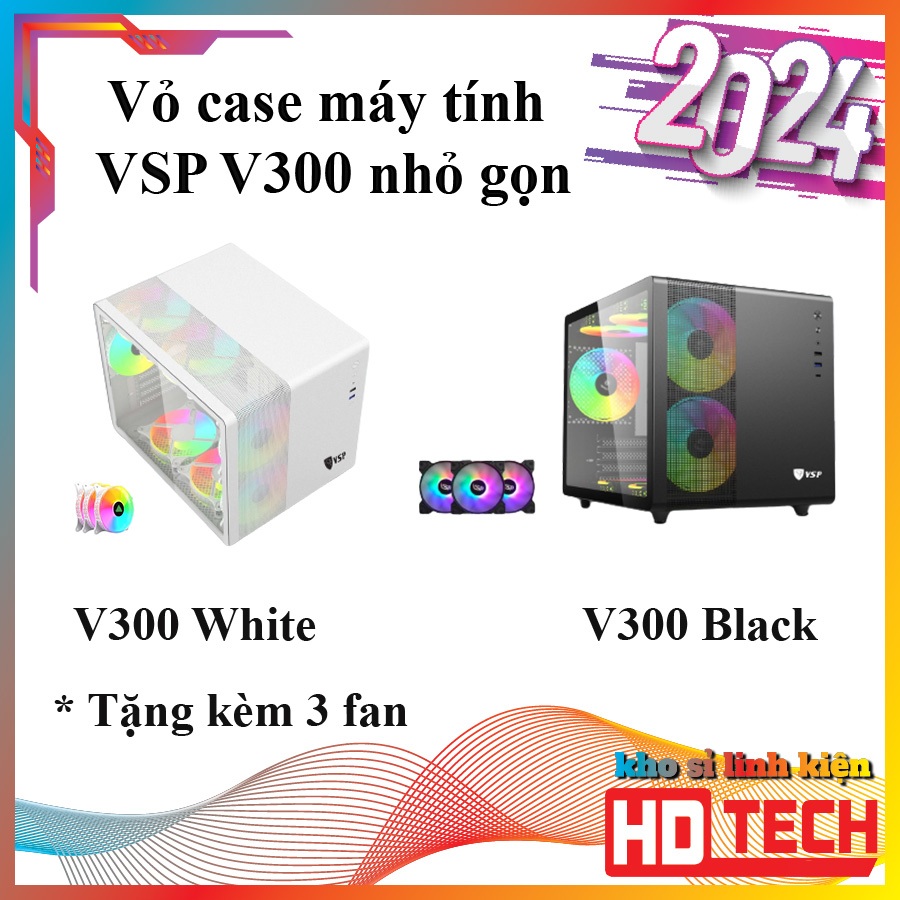 Vỏ case máy tính VSP V300 nhỏ gọn (tặng kèm 3 fan) | Shopee Việt Nam