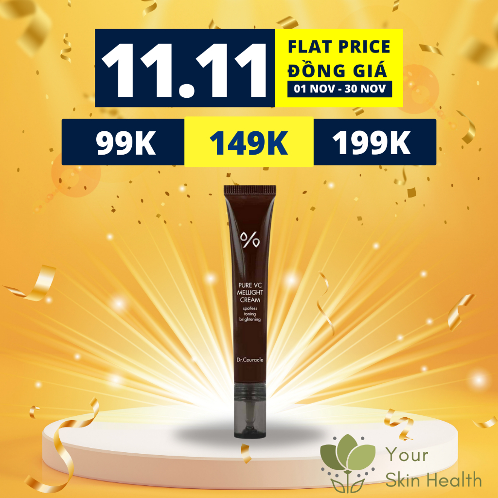 Kem dưỡng ẩm sáng da Dr.Ceuracle Pure VC Mellight Cream 20g Vitamin C ...