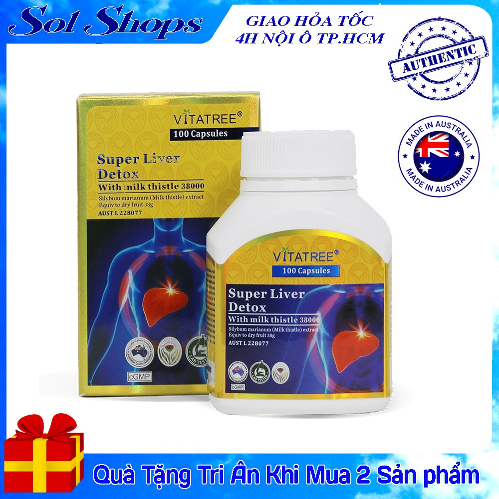 Viên Uống Giải Độc Gan Vitatree Super Liver Detox With Milk Thistle 38000 Hộp 100 Viên Của Úc ...