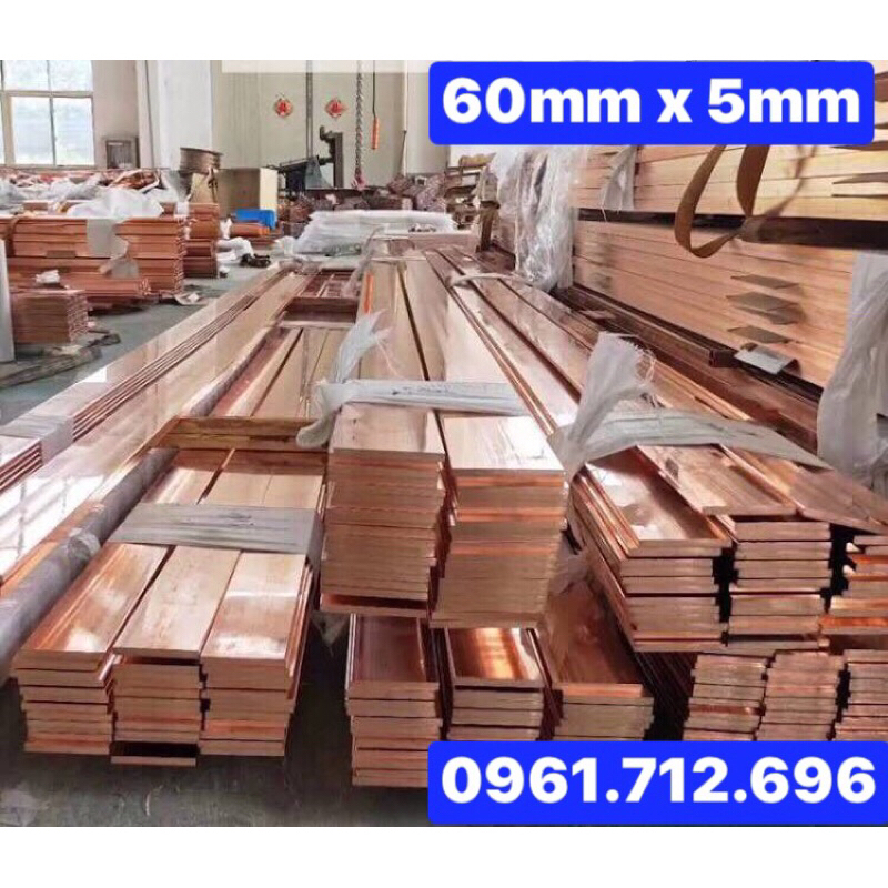 Đồng thanh cái ,đồng đỏ bản 60mm x5mm (60x5) dài 1m | Shopee Việt Nam