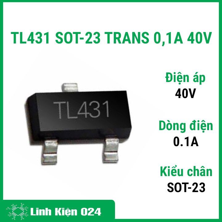 Combo 5 Ic chức năng TL431 SOT-23 TRANS dòng 0,1A điện áp 40V | Shopee ...
