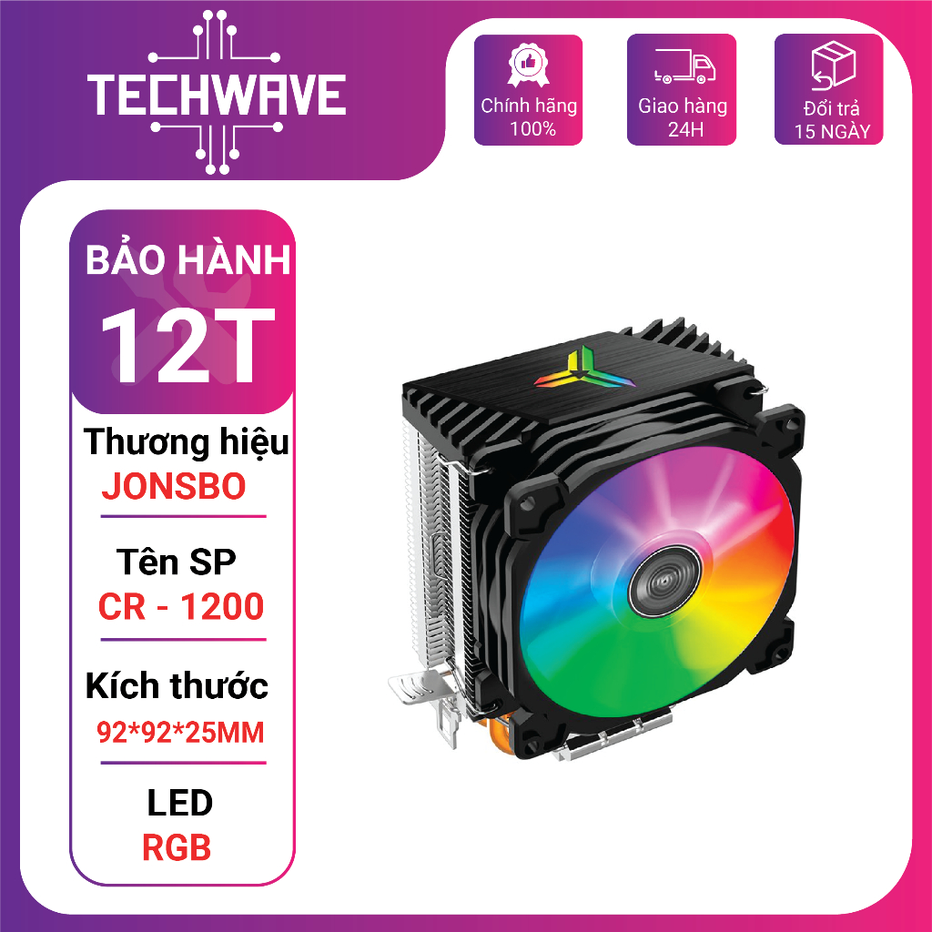 Tản Stock - Fan CPU Box RGB CR1200 Cho CPU Intel Gen 12 và AMD - Sẵn ...