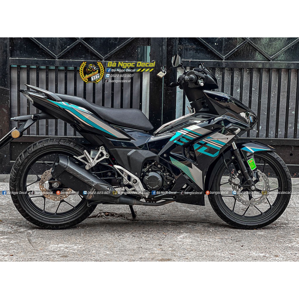 TEM DÁN XE WINNER X V3 MÀU ĐEN BẠC XANH | Shopee Việt Nam