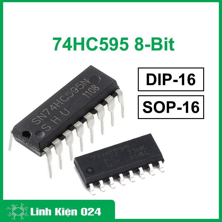 74HC595 8-Bit Serial-To-Parallel Shift Register Tri-State DIP16/SOP16 | Shopee Việt Nam