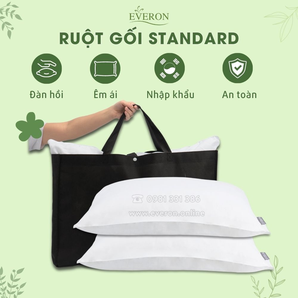 [Chính hãng] Ruột gối Everon Standard truyền thống 45*65, 50*70 đàn hồi ...
