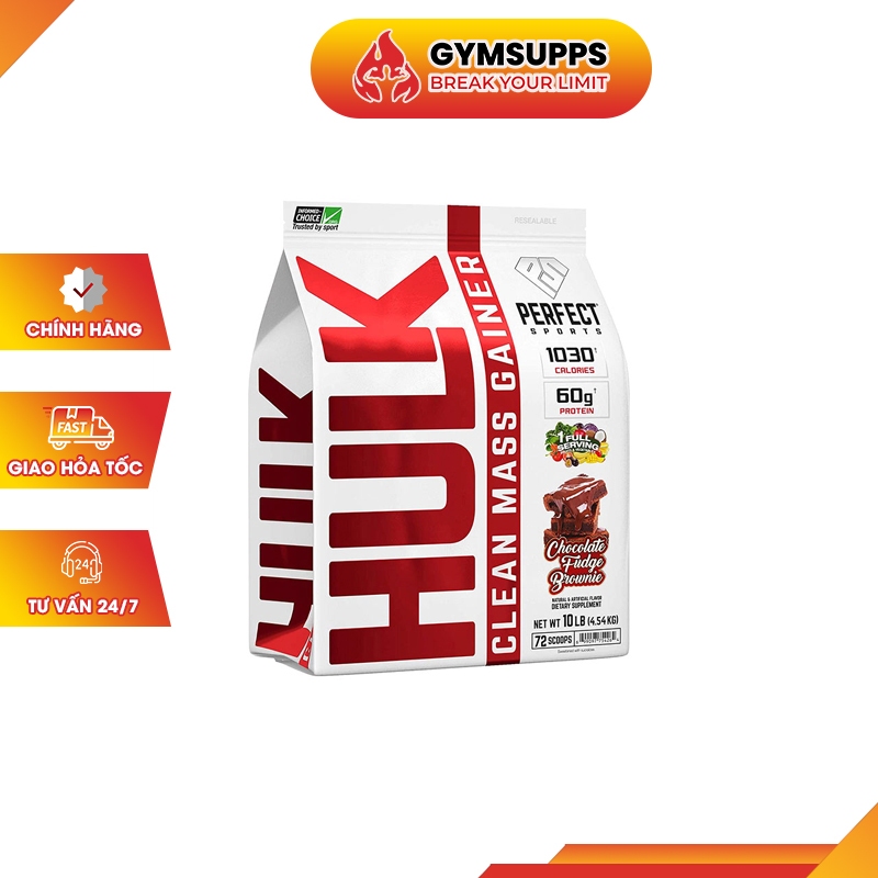 Sữa Tăng Cân Tăng Cơ Hulk Clean Mass Gainer 10lbs 4.54Kg Authentic 100% ...