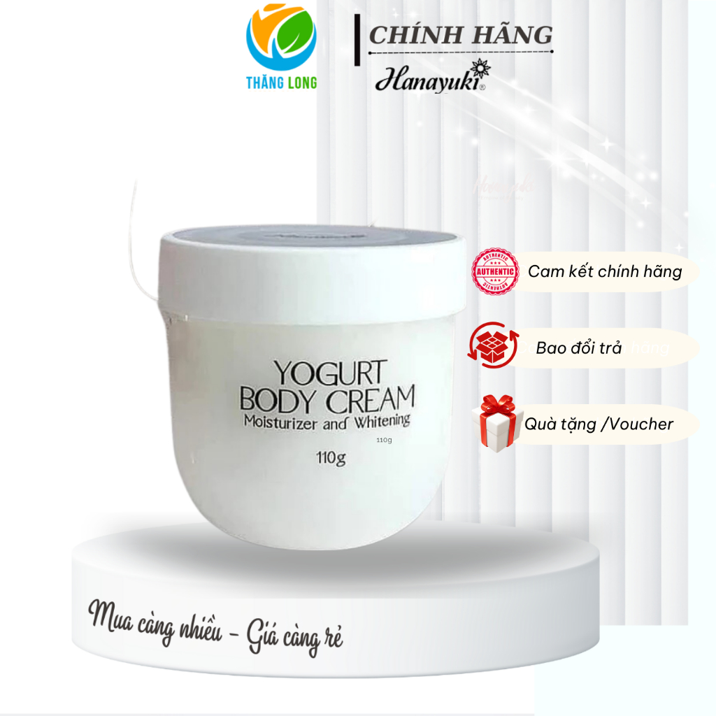 Kem Body Hanayuki dưỡng trắng da toàn thân YOGURT BODY CREAM, dưỡng ẩm ...