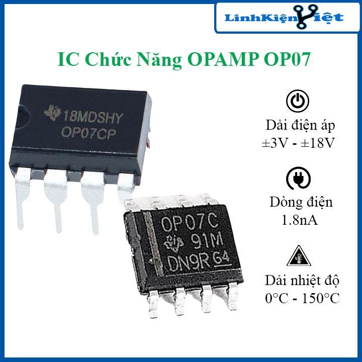 IC chức năng OPAMP OP07 DIP8/SOP8 | Shopee Việt Nam