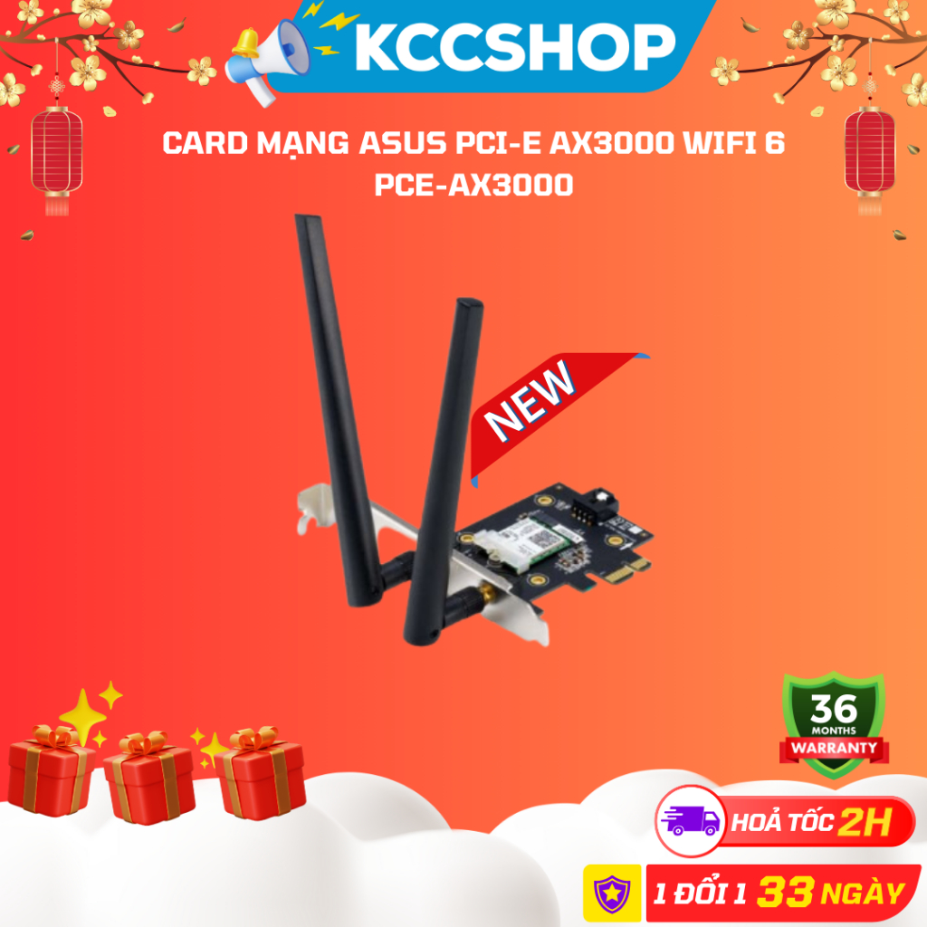 Card Wifi Asus PCI-E AX3000 WiFi 6 PCE-AX3000 TRAY- Chính Hãng Bảo Hành ...