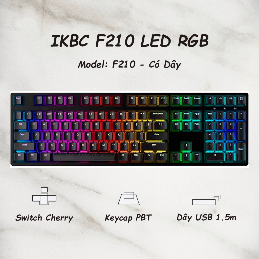 [NEW 2023] [NEW 2023] IKBC F210 LED RGB - Dòng sản phẩm mới của năm 2023 | Shopee Việt Nam