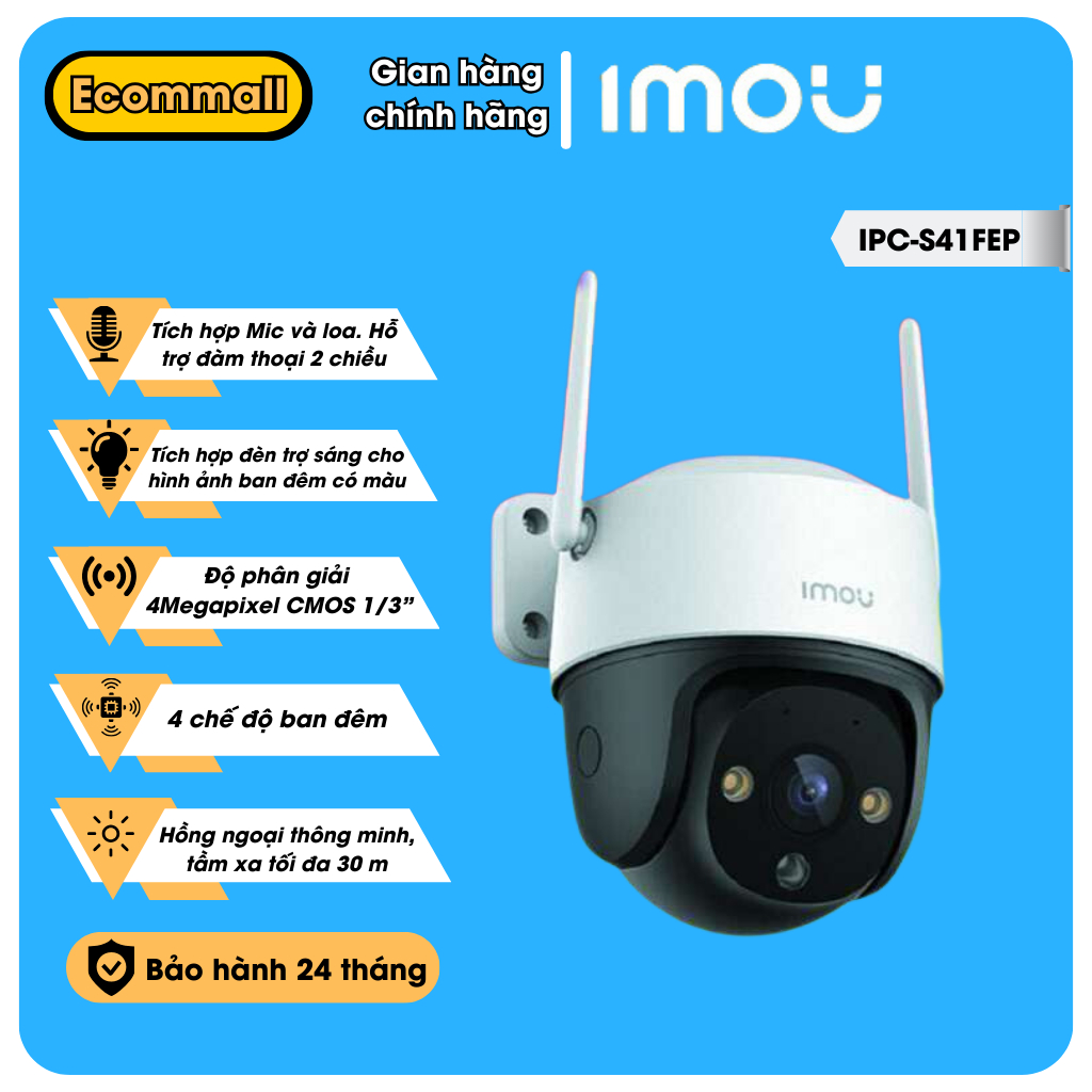 Camera IMOU Cruiser SE+ S41FEP - Đàm Thoại Hai Chiều - Tích Hợp Còi Hú ...