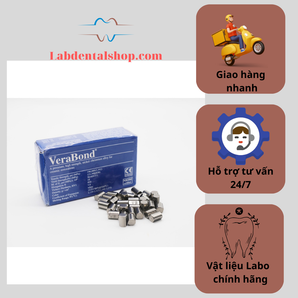 Kim loại sứ Verabond Labdentalshop sản phẩm dành cho KTV Labo nha khoa ...