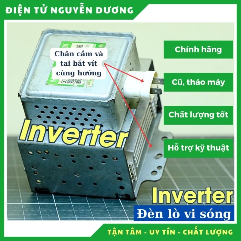 [ Giá thợ ] Đèn lò vi sóng INVERTER chính hãng tháo máy ( Tai bắt cùng hướng với jack cắm ), đèn ...