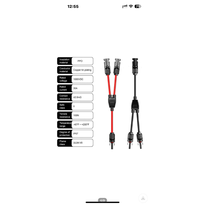Đầu Nối Song Song MMF / FFM Sử Dụng Năng Lượng Mặt Trời 3 Chiều Tiện ...