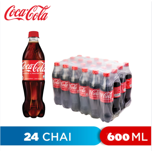 Thùng 24 Chai Nước Giải Khát Có Gas Coca-Cola (600mlx24) | Shopee Việt Nam