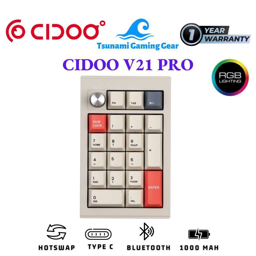 Numpad Cidoo V21 Pro không dây | Gasket Mount, 3 Mode, Led RGB , Hotswap - Bảo hành 12 tháng ...