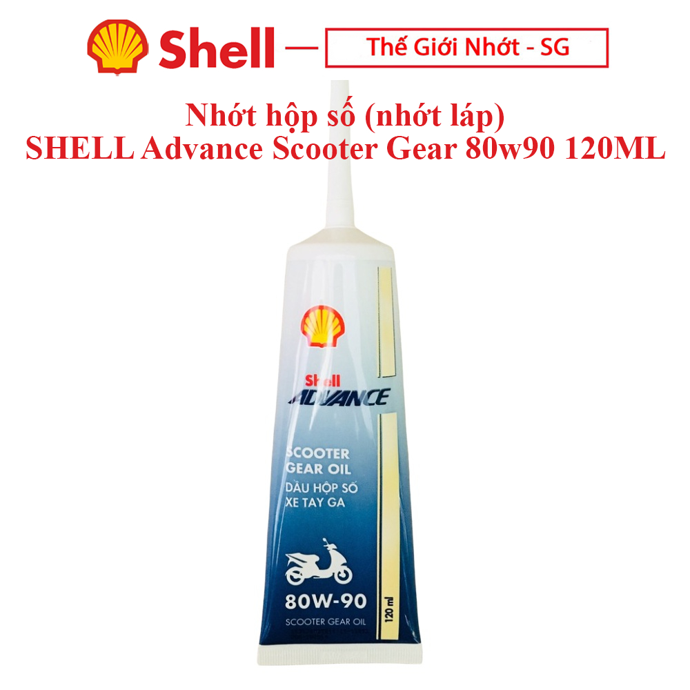 TUÝP NHỚT HỘP SỐ SHELL Advance Scooter Gear 80w90 120ML | Shopee Việt Nam