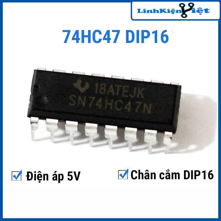IC 74HC47 BCD to 7-Segment Decoder/Driver with Open-Collector Outputs ...