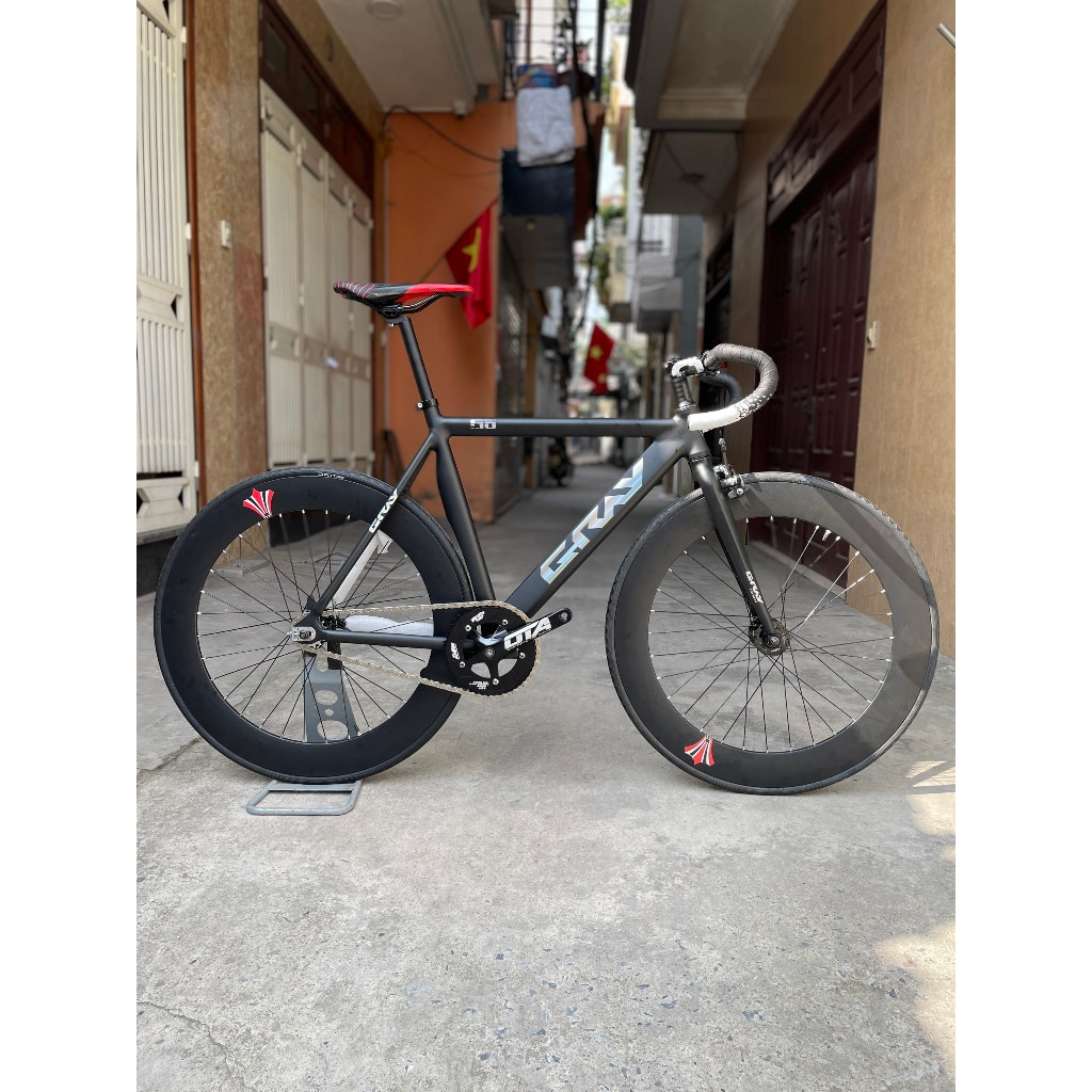 Xe Đạp Fixed Gear Gray F10 Phanh Phụ, Vành Bộ 7cm Mới 100% (Liên hệ với ...