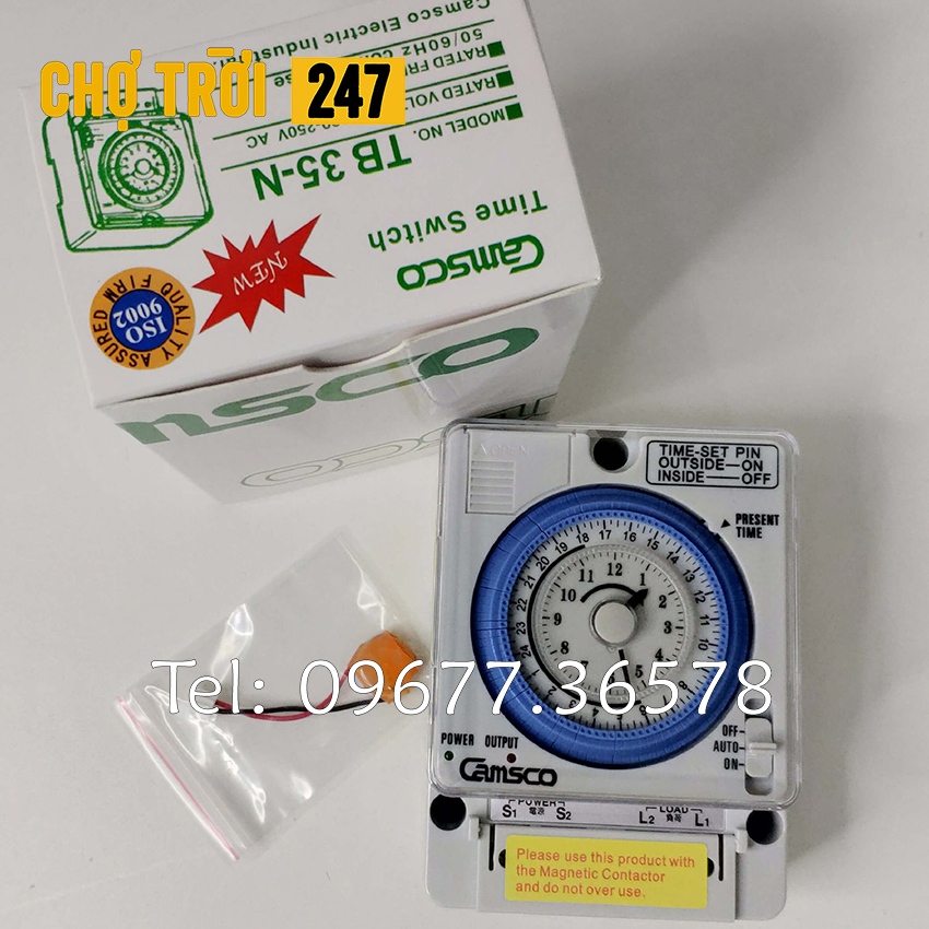 Công tắc thời gian Time 24H. Bộ hẹn giờ Camsco TB 35-N ,TB35N Time ...