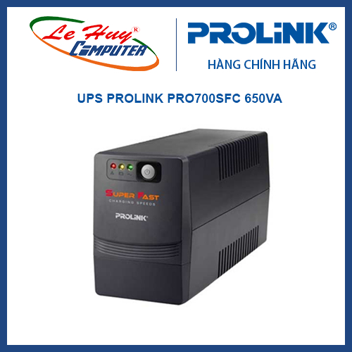 Bộ Lưu Điện UPS PROLINK PRO700SFC 650VA dùng cho PC, Wifi, Camera ...