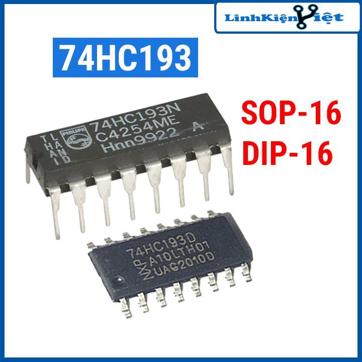 Linh kiện 74HC193 Binary Up/Down Counter with Clear | Shopee Việt Nam