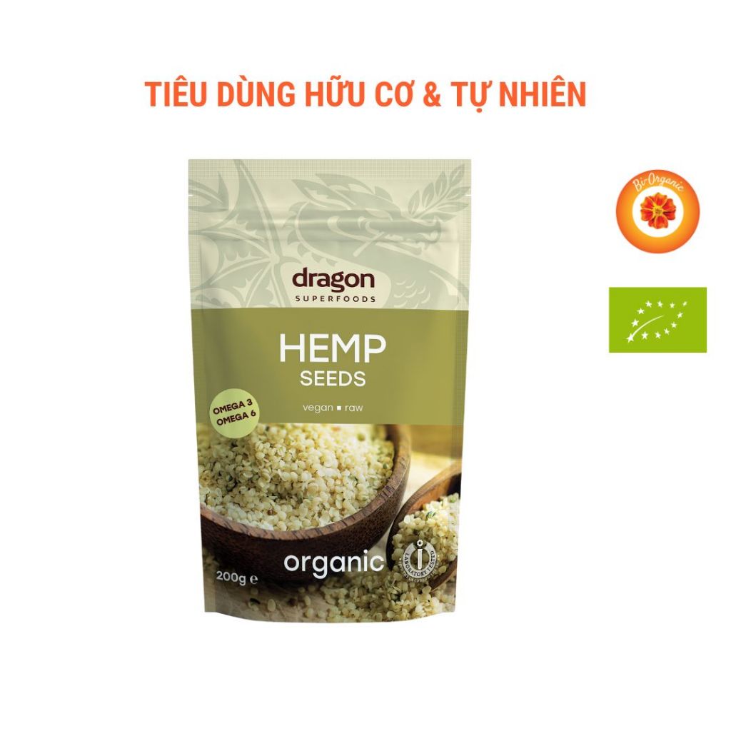 Hạt gai dầu hữu cơ Dragon Superfoods 200g - Organic Hemp Seeds | Shopee ...