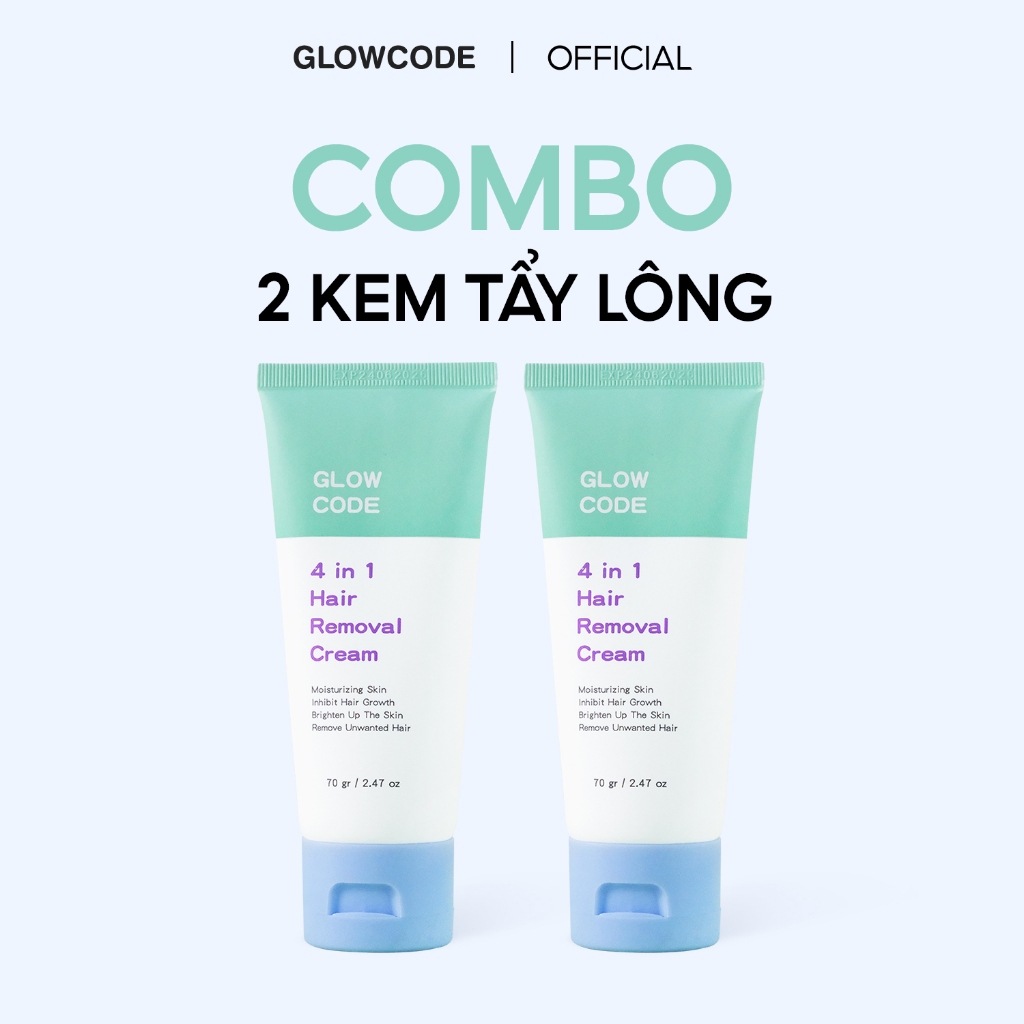 Kem tẩy lông GlowCode 4IN1 Combo 2pcs cải thiện sắc tố da tẩy lông tay ...