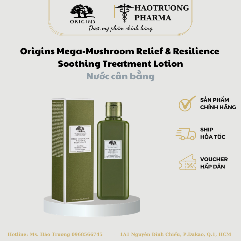 Origins Mega-Mushroom Relief & Resilience Soothing Treatment Lotion - Nước Cân Bằng/ Toner Nấm ...
