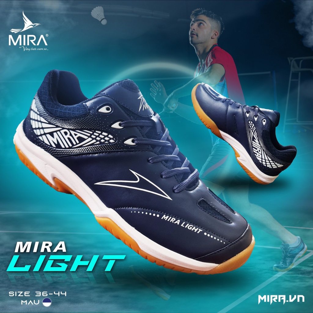 Giày Cầu Lông Chính Hãng Mira Light New Đế 2 Lớp Cao Su Chống Trượt Non ...