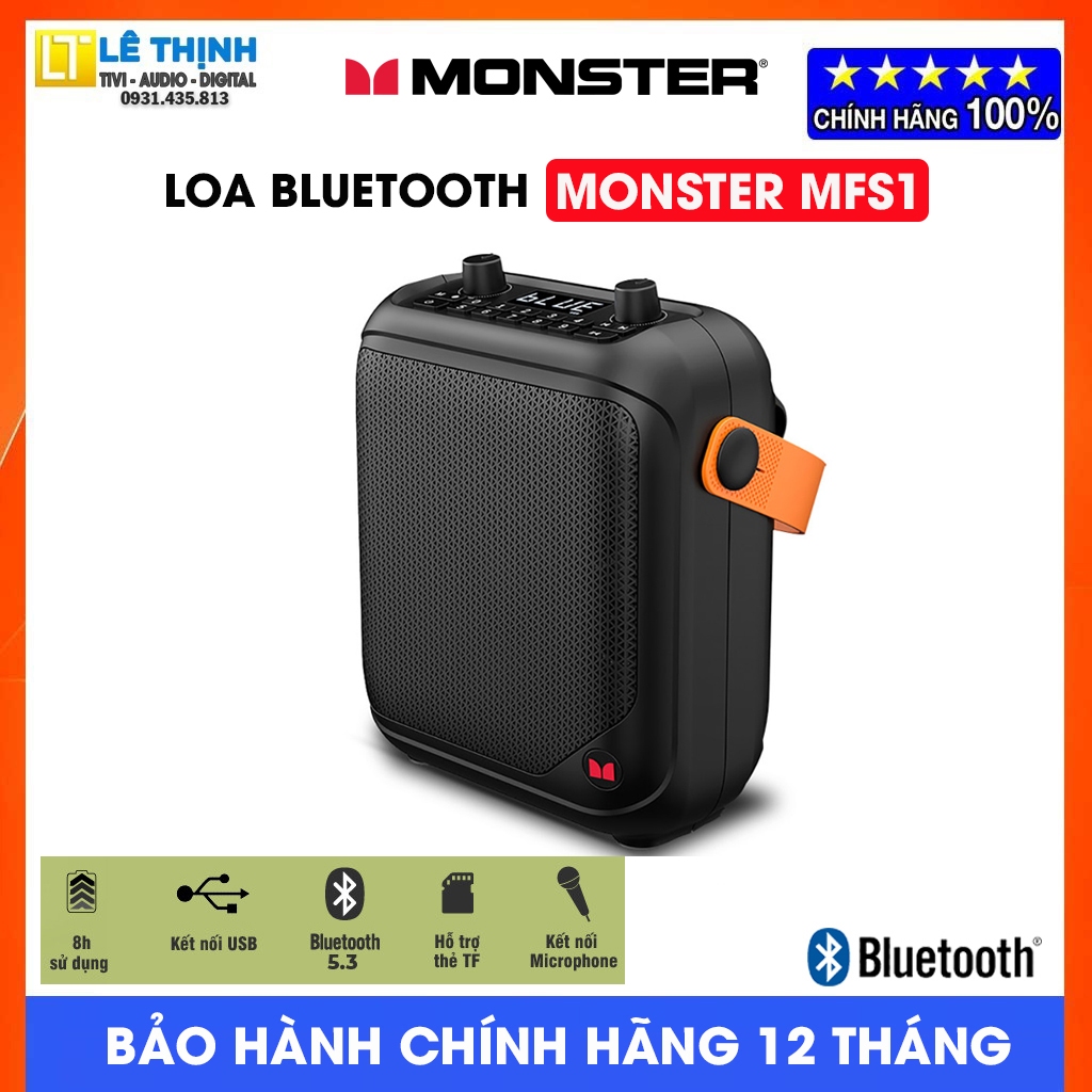 Loa Bluetooth Monster MFS1 Chính Hãng, Công suất 12W, Pin 8h, Bluetooth ...