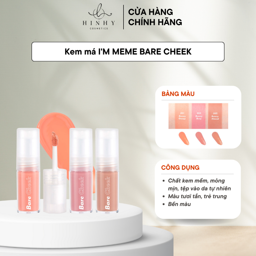 Kem má I'M MEME BARE CHEEK | Shopee Việt Nam