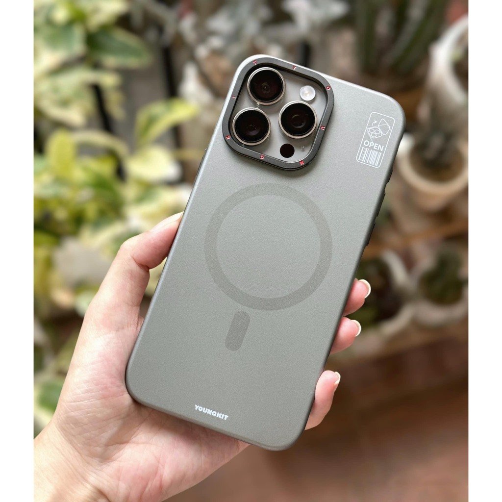 Ốp lưng Nhám hỗ trợ sạc không dây cho IP 15 ProMax /14 ProMax /13 ...