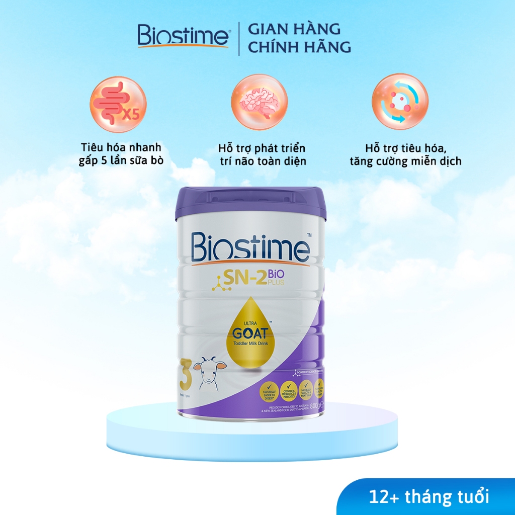 Sữa Dê Biostime Sn2 Bio Plus Ultra Goat số 3, cải thiện tiêu hóa tăng ...