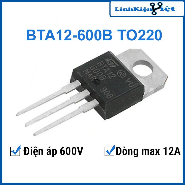 Triac BTA12-600B TO-220 600V 12A | Shopee Việt Nam