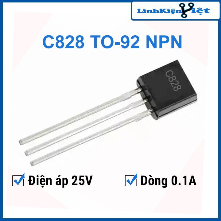 Transistor C828 TO-92 NPN 0,1A 25V (gói 50con) | Shopee Việt Nam