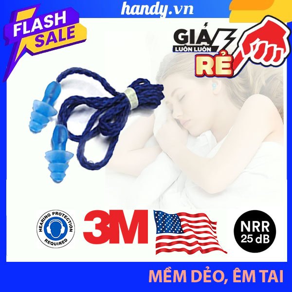 Nút bịt tai chống ồn CÓ DÂY 3M 1290 _ Silicon cao cấp, vệ sinh được ...