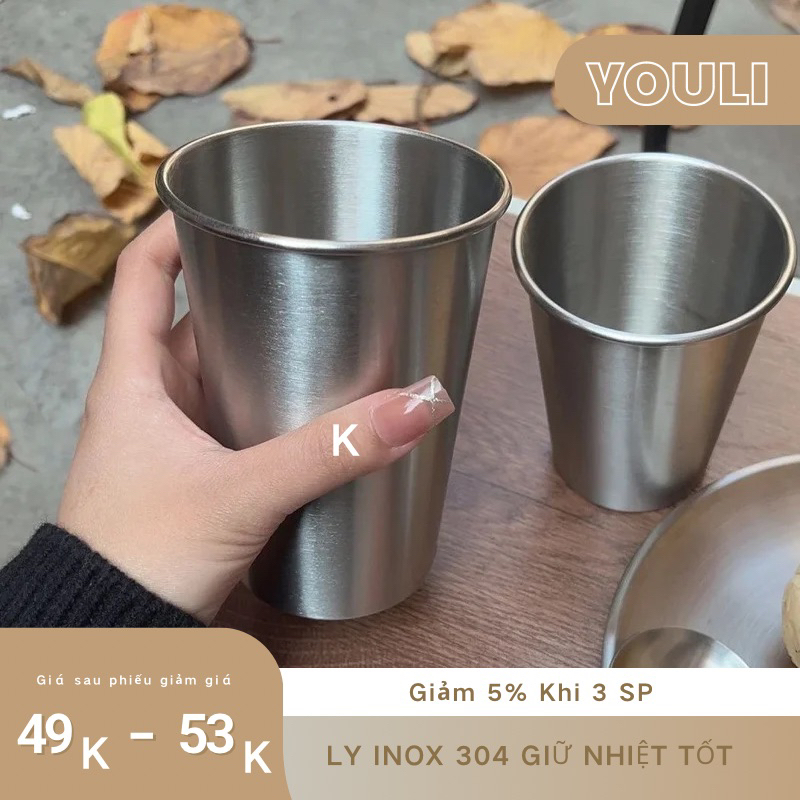 Cốc Inox Kim Loại Phong Cách Bắc Âu Đựng Đồ Uống 500ml 350ml | Shopee Việt Nam